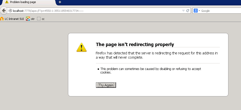 This page isn’t redirecting properly « Daniel Westermann's Blog